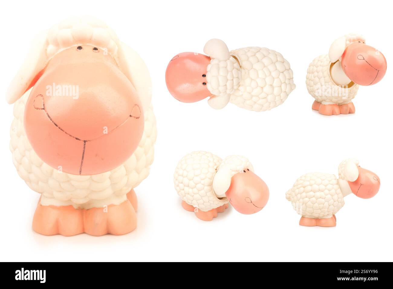 sheep model cartoon isolated on white background Stock Photo - Alamy