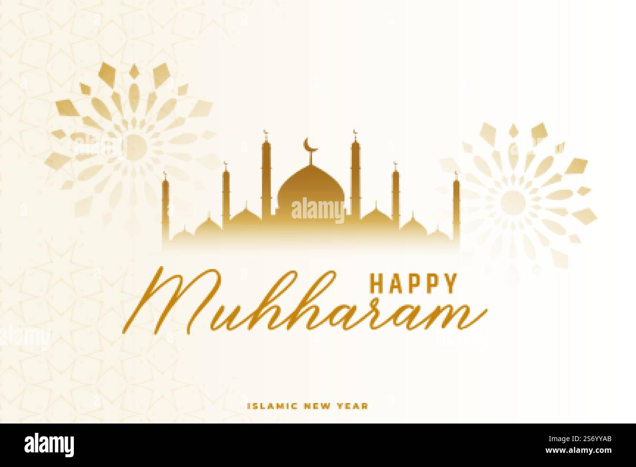 muharram festival islamic card design background Stock Vector Image ...