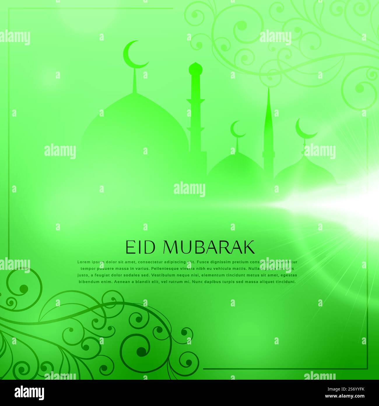 Elegant green ramadan islamic background Stock Vector Images - Alamy