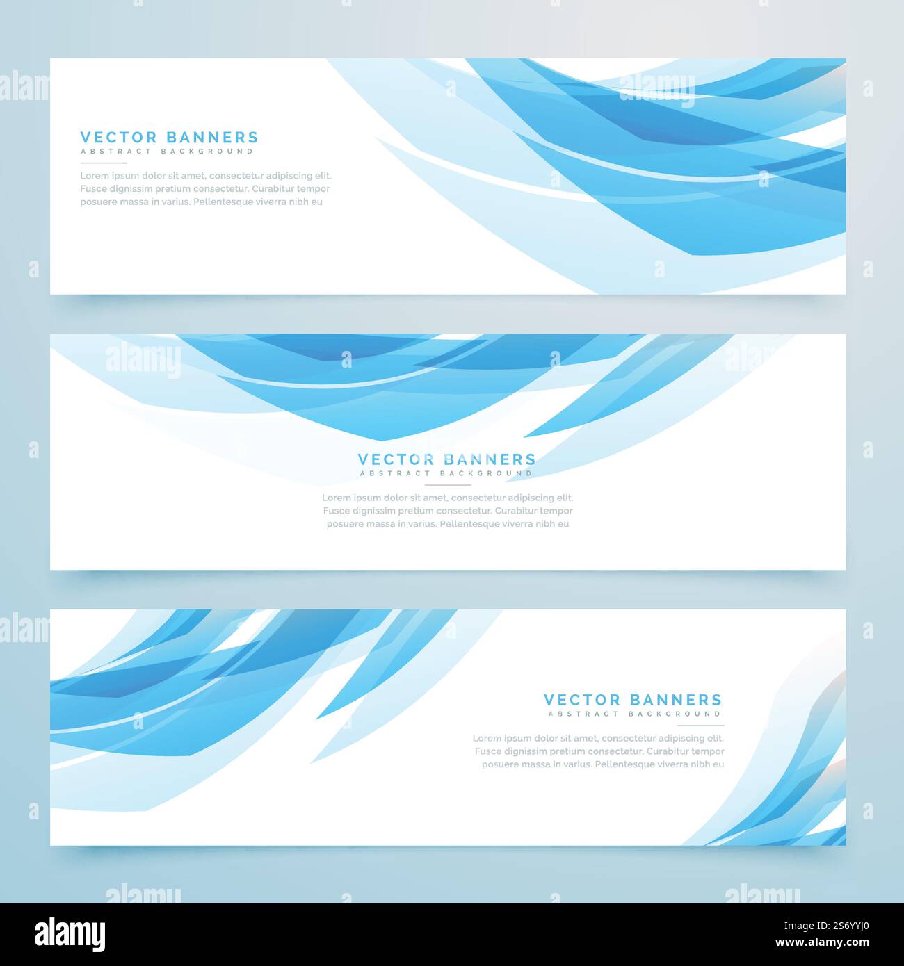 abstract light blue banners set design Stock Vector Image & Art - Alamy