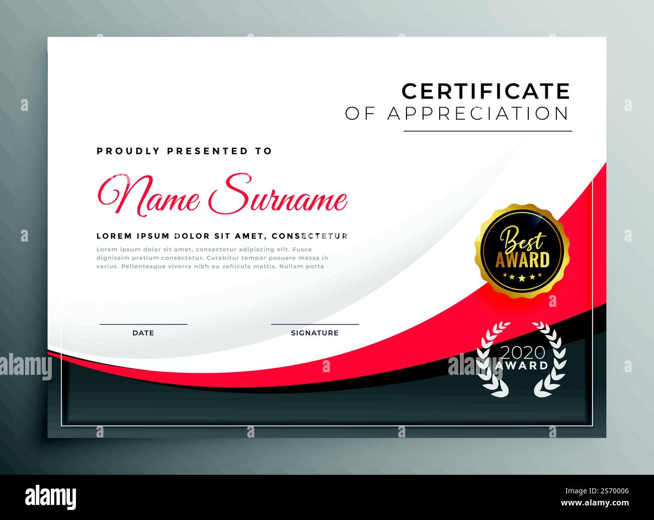 professional success certificate design template Stock Vector Image ...