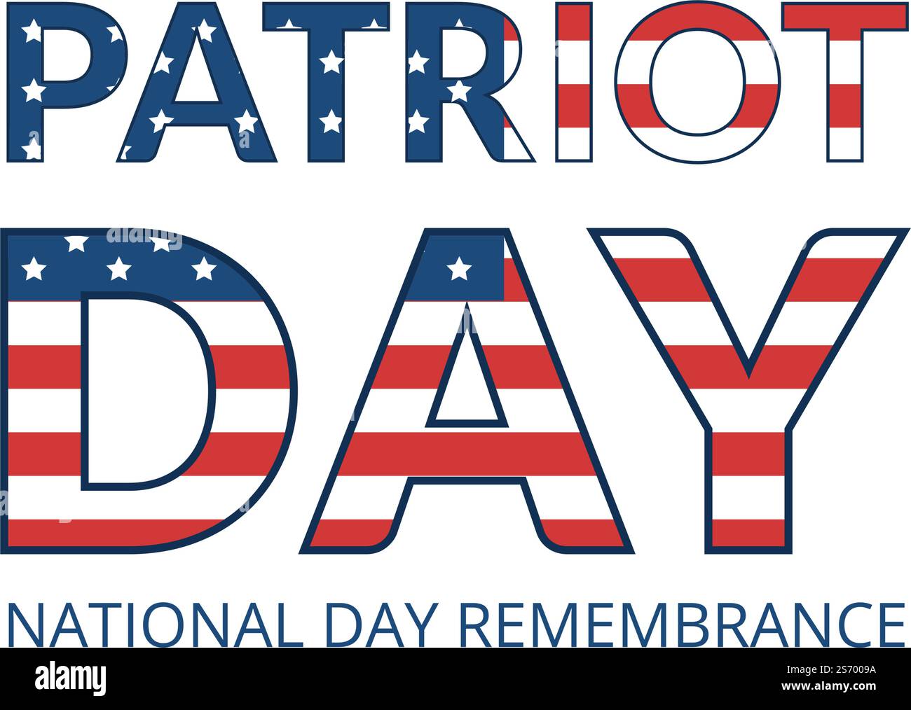 Patriot Day USA Celebration Hand Drawn Cartoon Flat Illustration with ...
