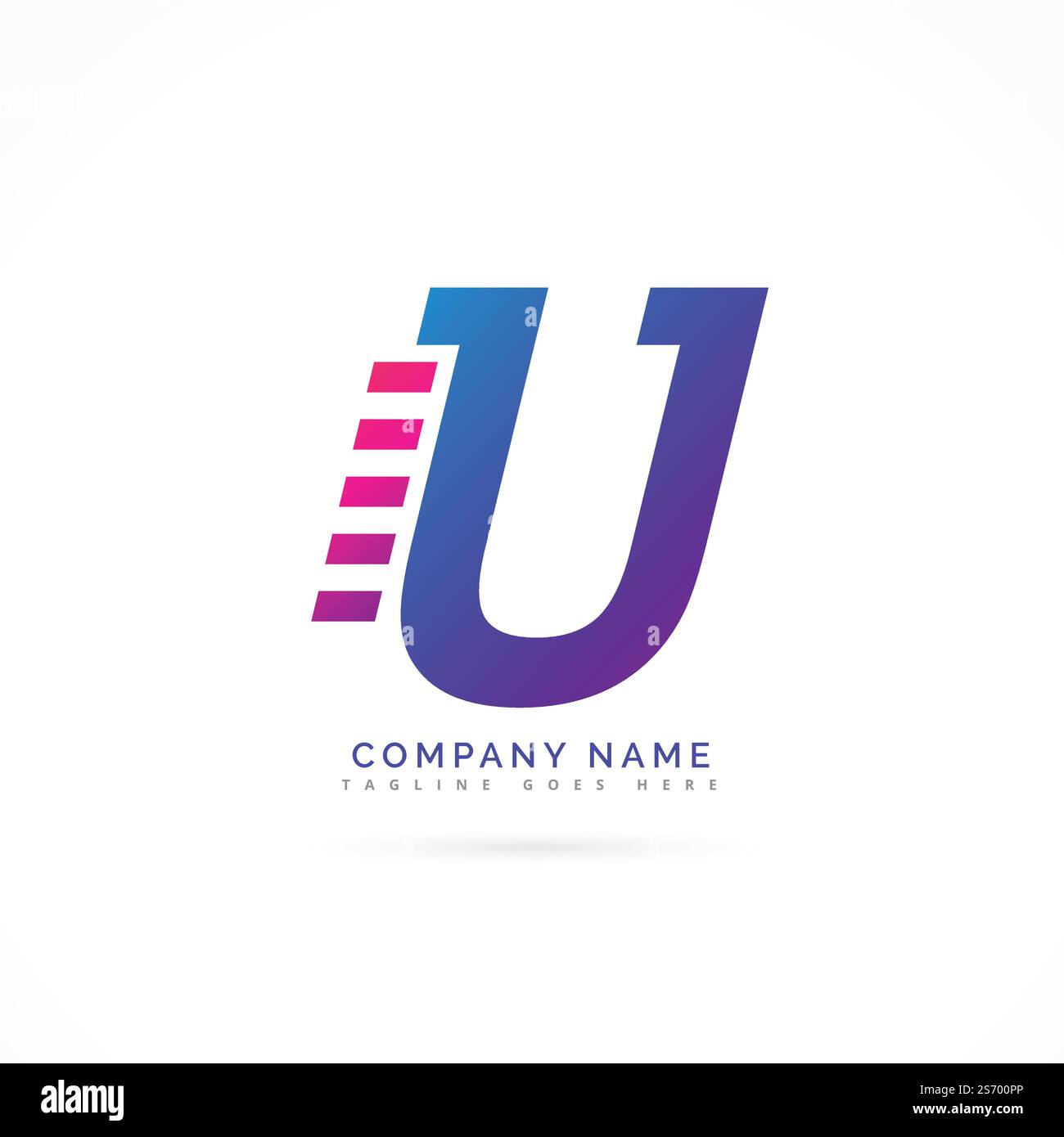 U logo design hi-res stock photography and images - Alamy