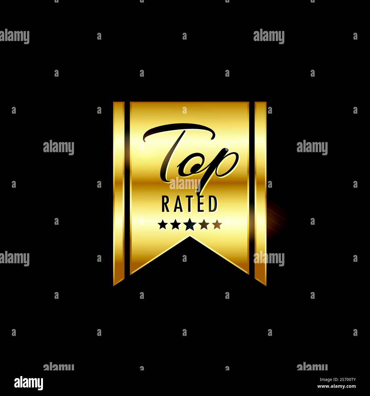 Top rated badge award Stock Vector Images - Alamy