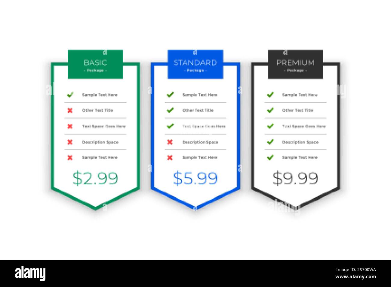 plans and pricing template for your business Stock Vector Image & Art - Alamy
