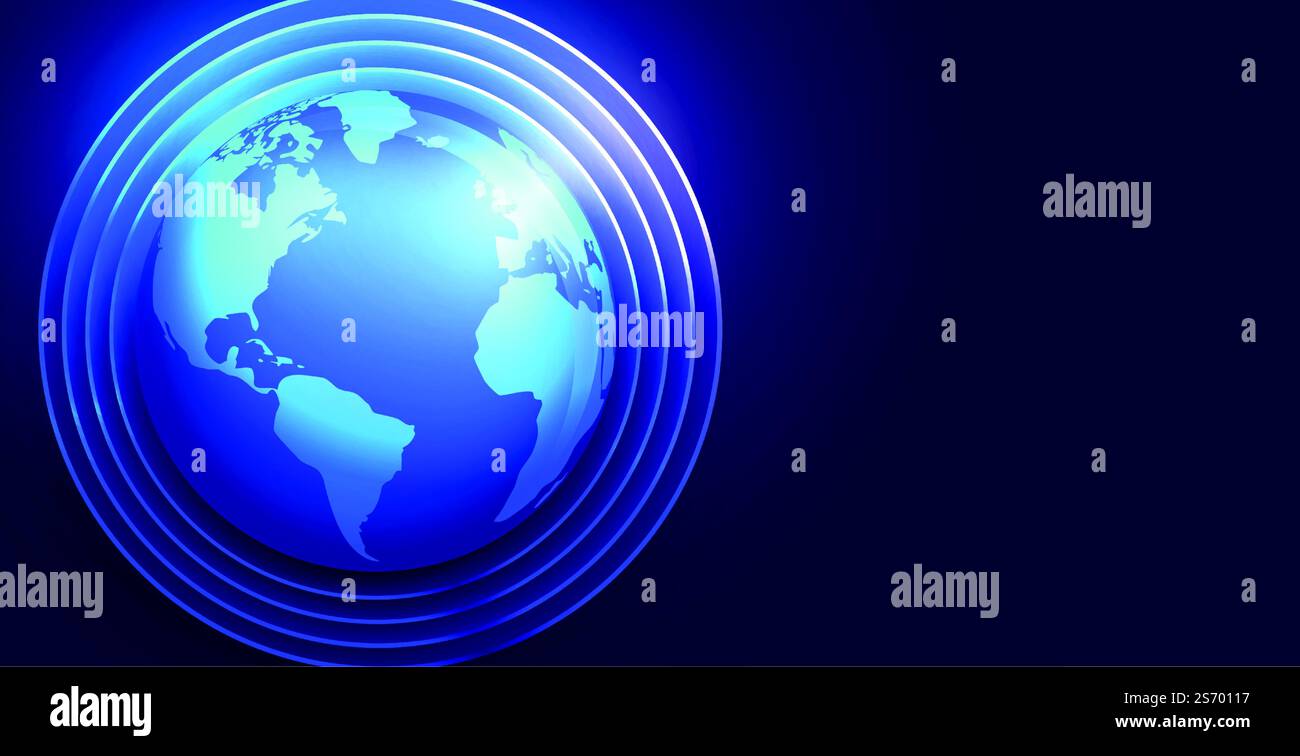 blue planet earth technology style background Stock Vector Image & Art ...