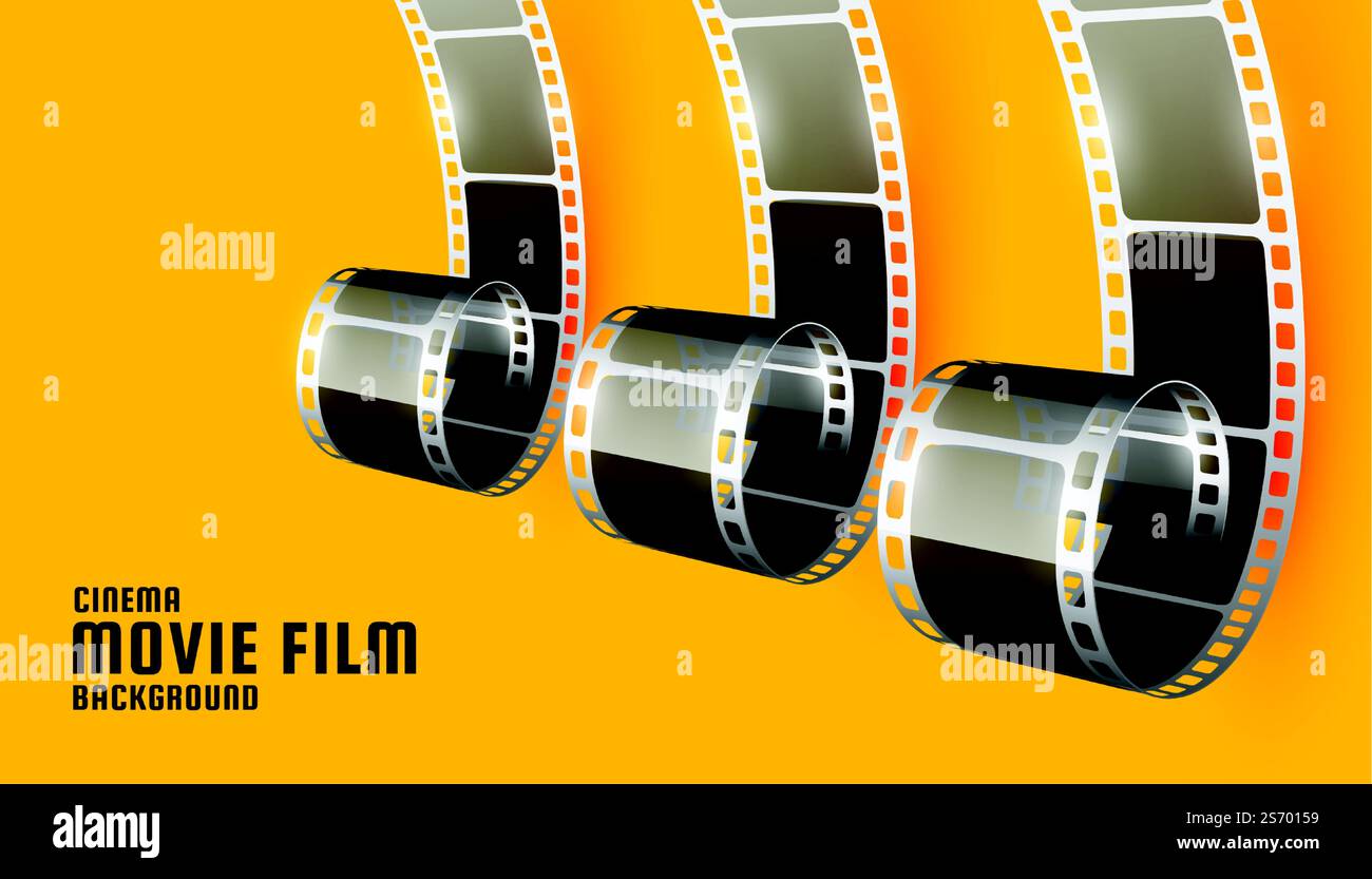 3d cinema film roll photography background Stock Vector Image & Art - Alamy