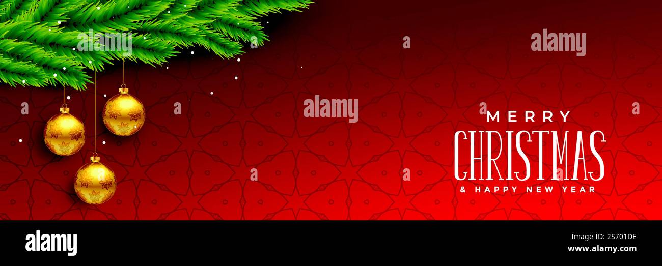 merry christmas red banner design Stock Vector Image & Art - Alamy