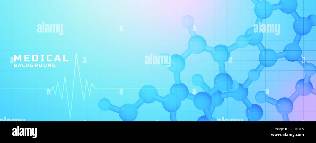 medical molecules chemistry science banner design Stock Vector Image ...
