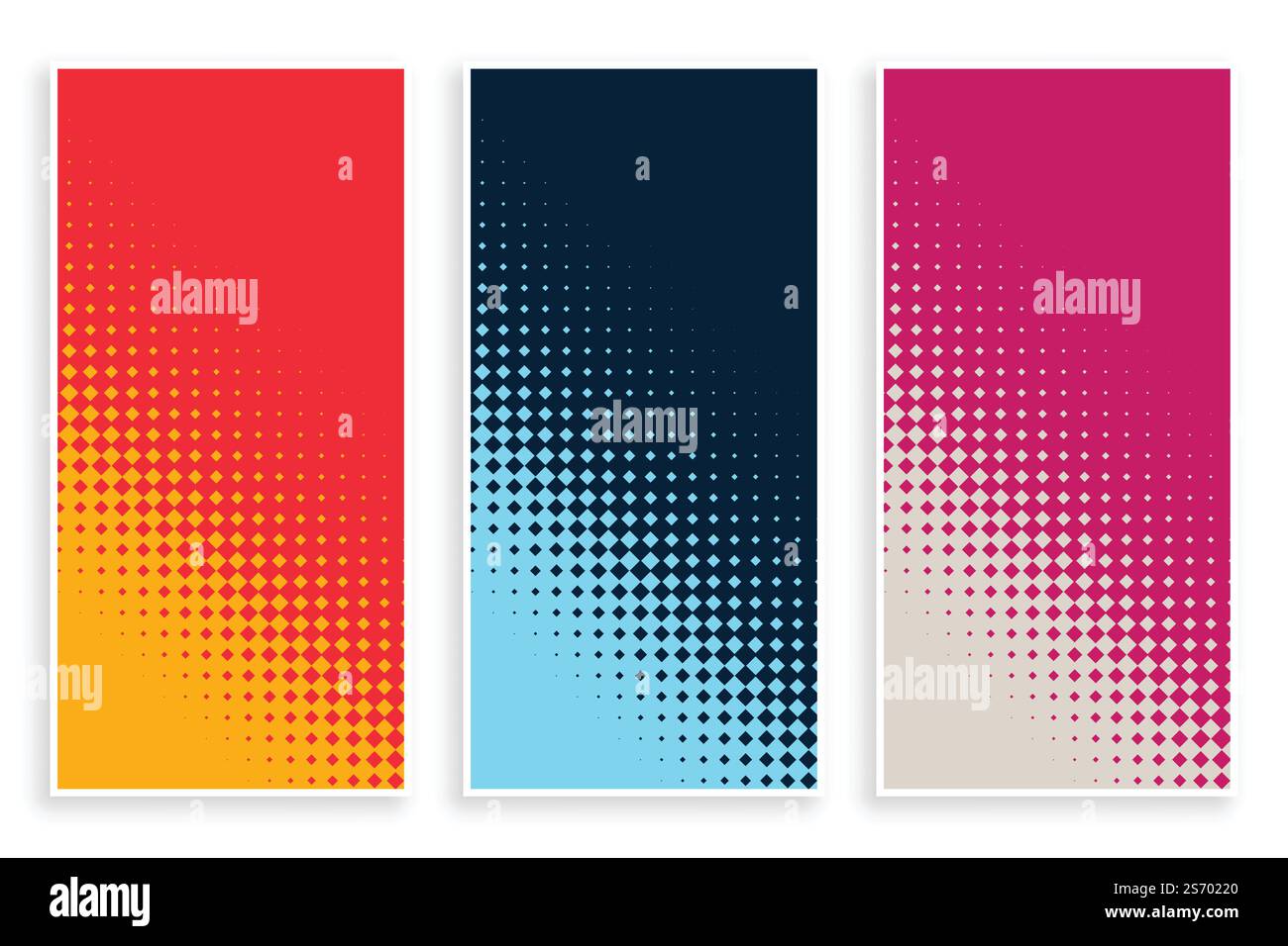 set of halftone banner in different colors Stock Vector Image & Art - Alamy