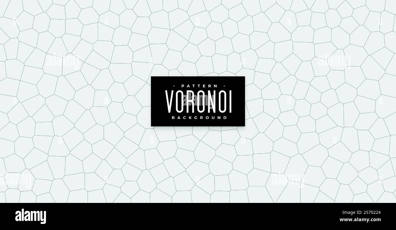 Abstract Voronoi Pattern Grid Lines Texture Background Stock Vector