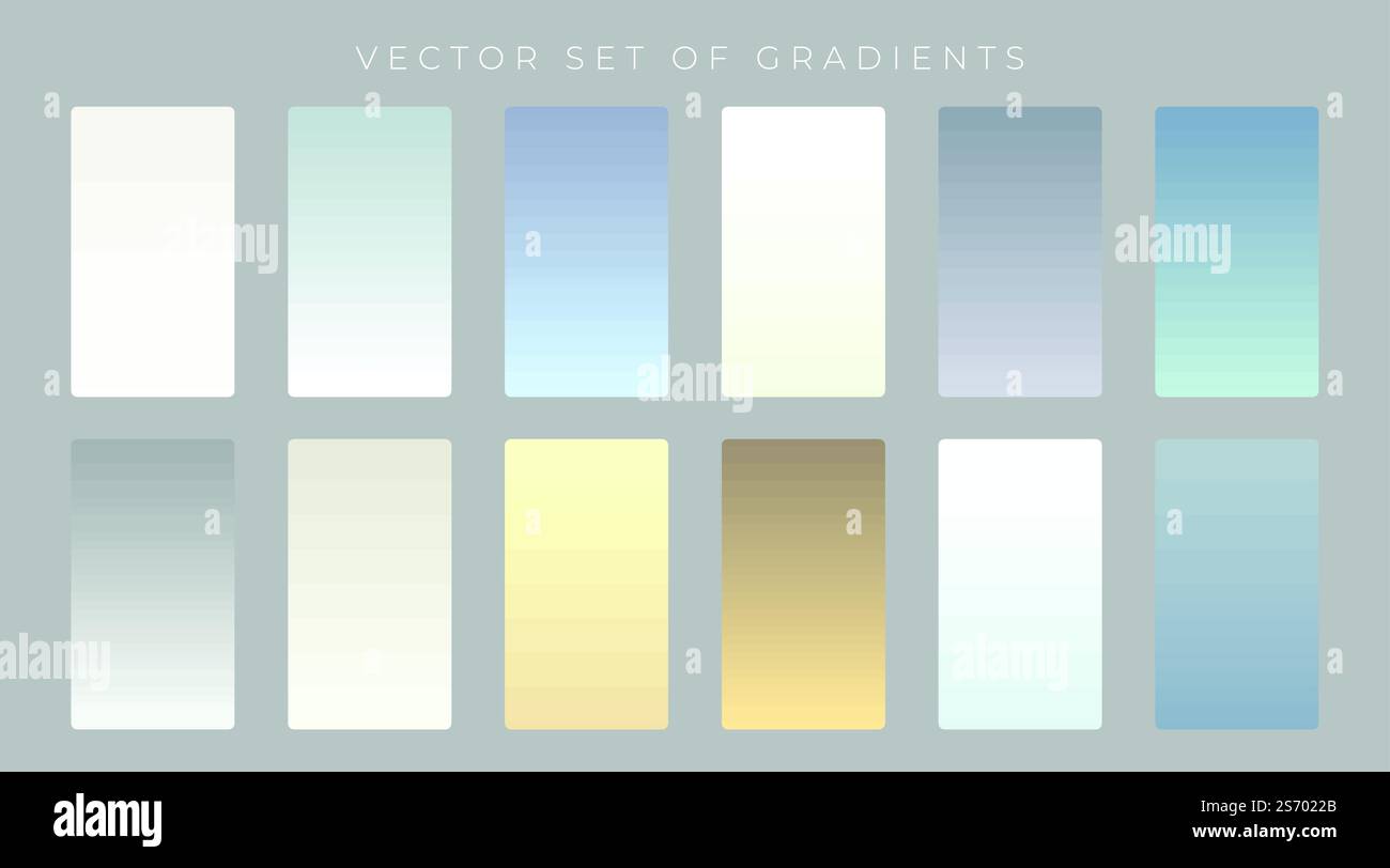 set of subtle gradients design Stock Vector Image & Art - Alamy