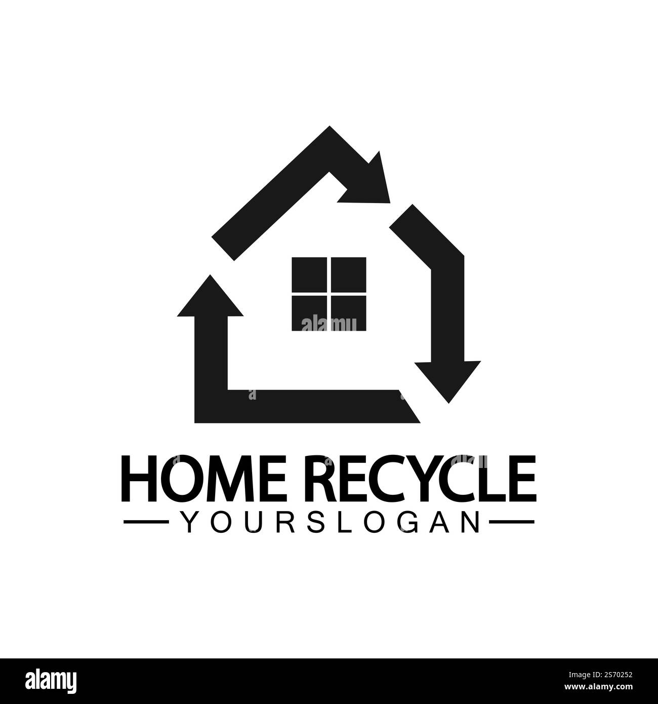 House home recycle logo icon vector illustration design Stock Vector ...