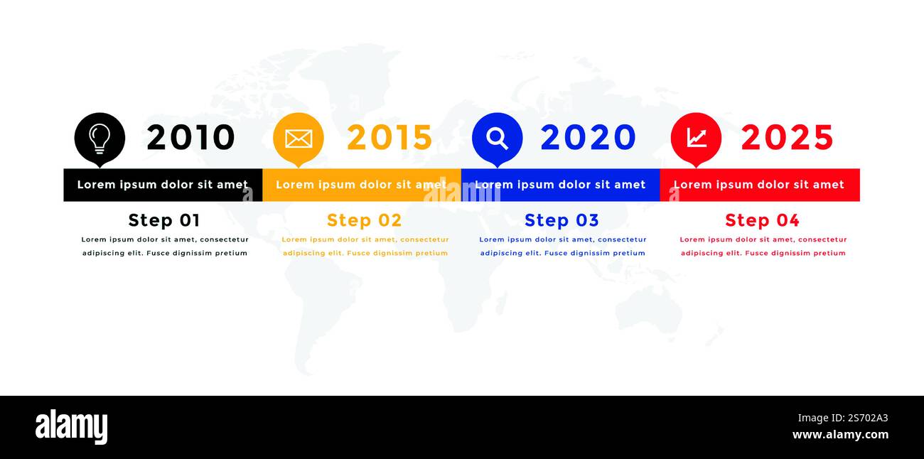 yearly business timeline infographic template Stock Vector Image & Art ...