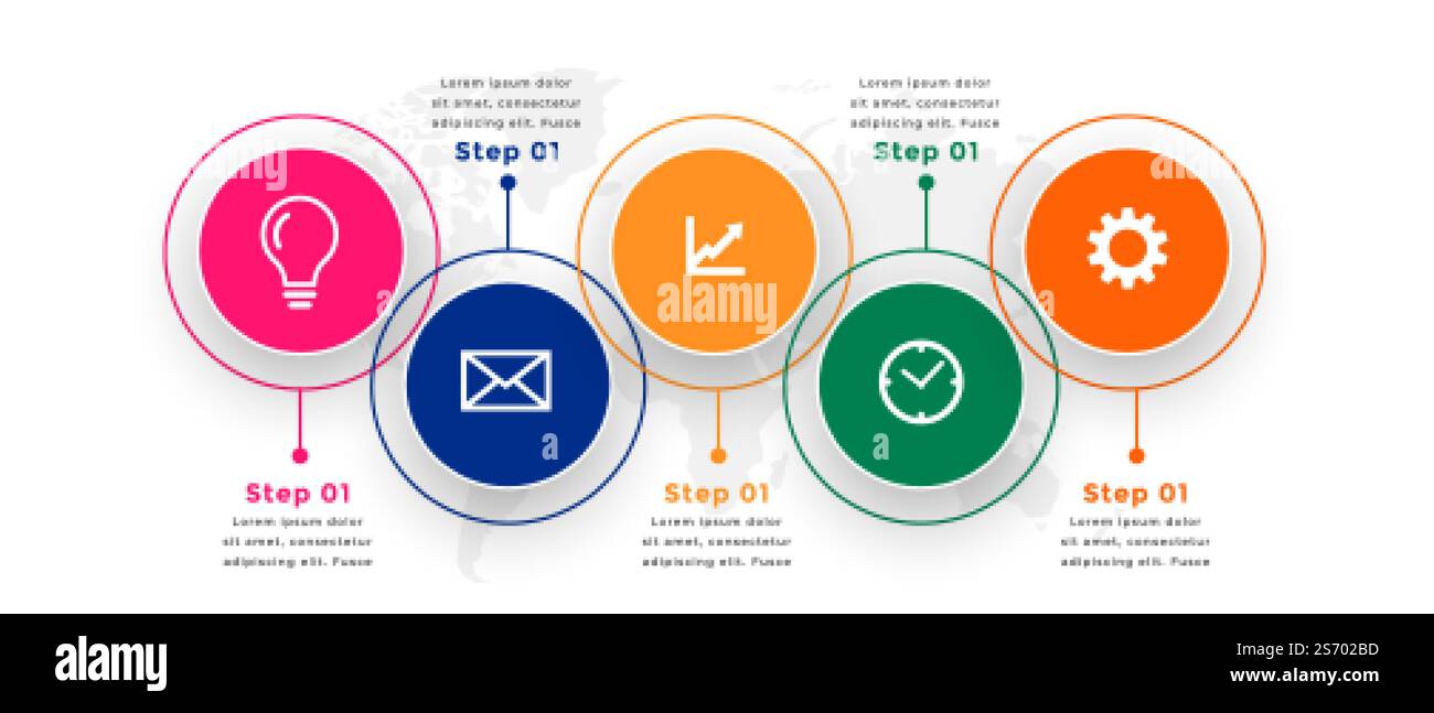 professional infographic template in circular style Stock Vector Image ...