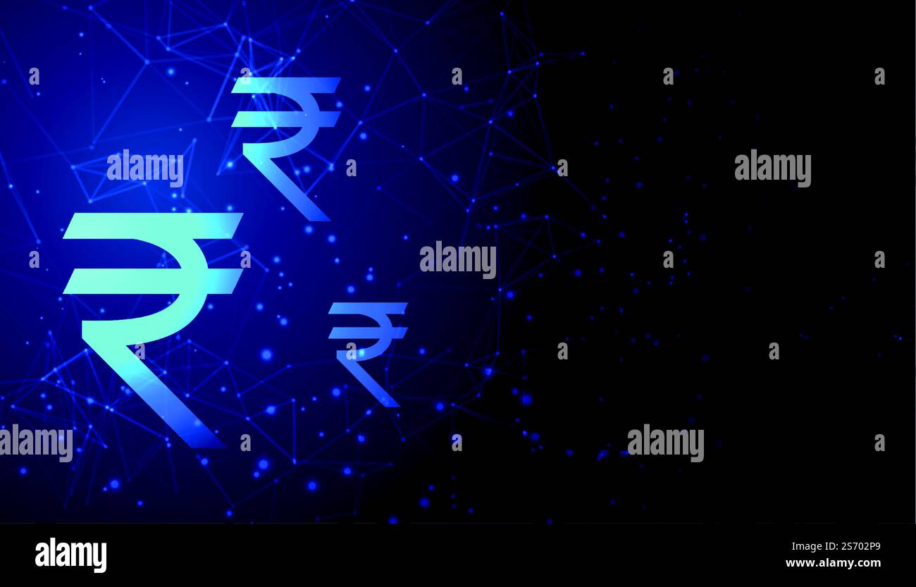 digital rupee concept background with rupee symbol Stock Vector Image & Art - Alamy