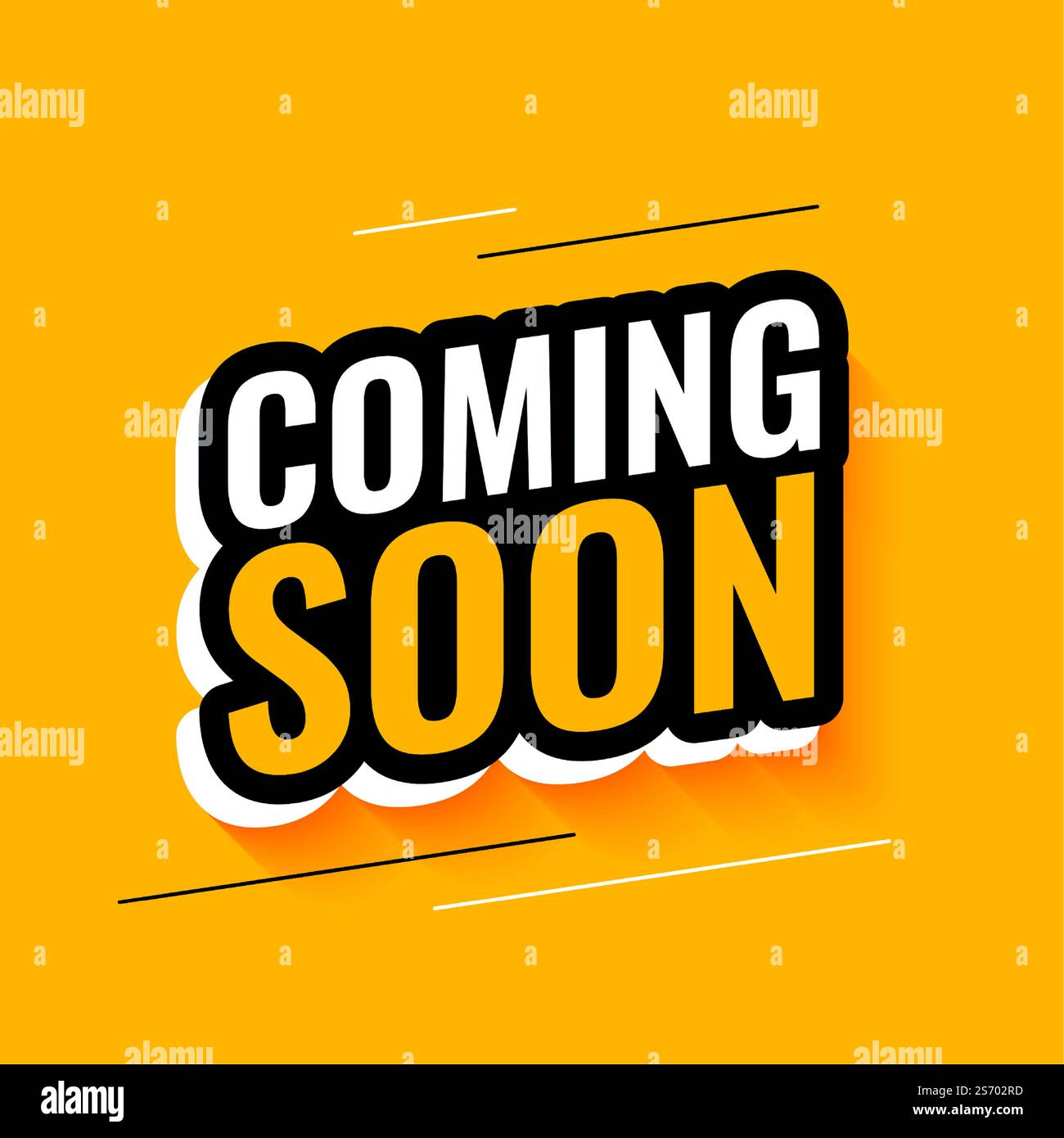 coming soon yellow background design Stock Vector Image & Art - Alamy