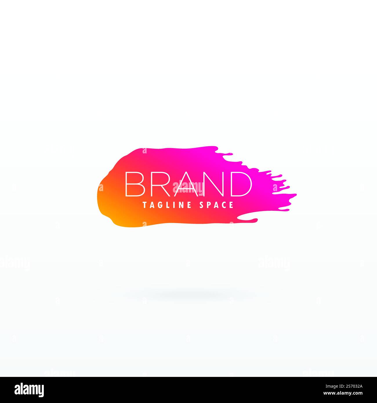 clean brush stroke symbol in beautiful color for your brand logo Stock ...