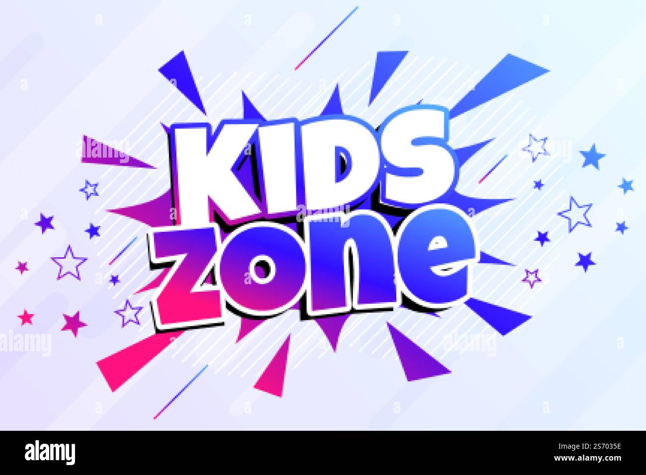 kids zone fun play banner design Stock Vector Image & Art - Alamy