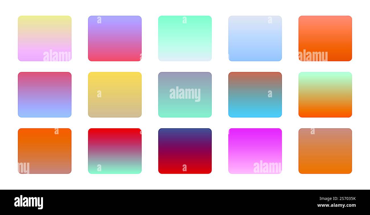 multicolor gradients vibrant combinations collection background Stock ...