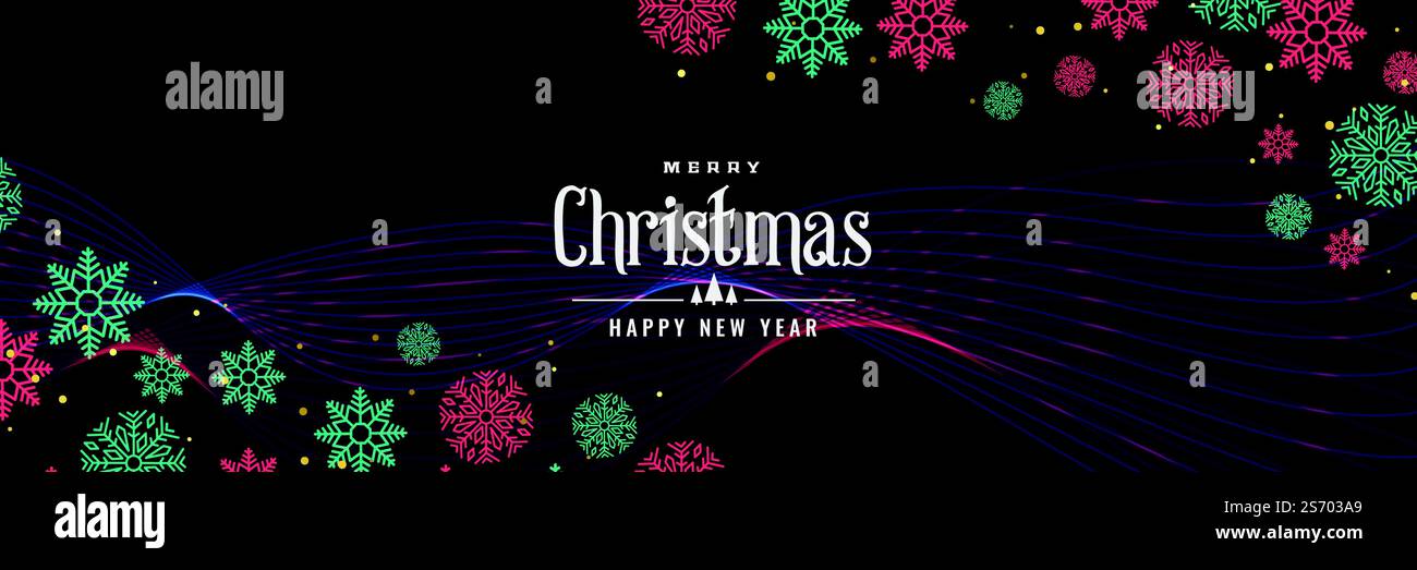 elegant christmas snowflakes banner design Stock Vector Image & Art - Alamy