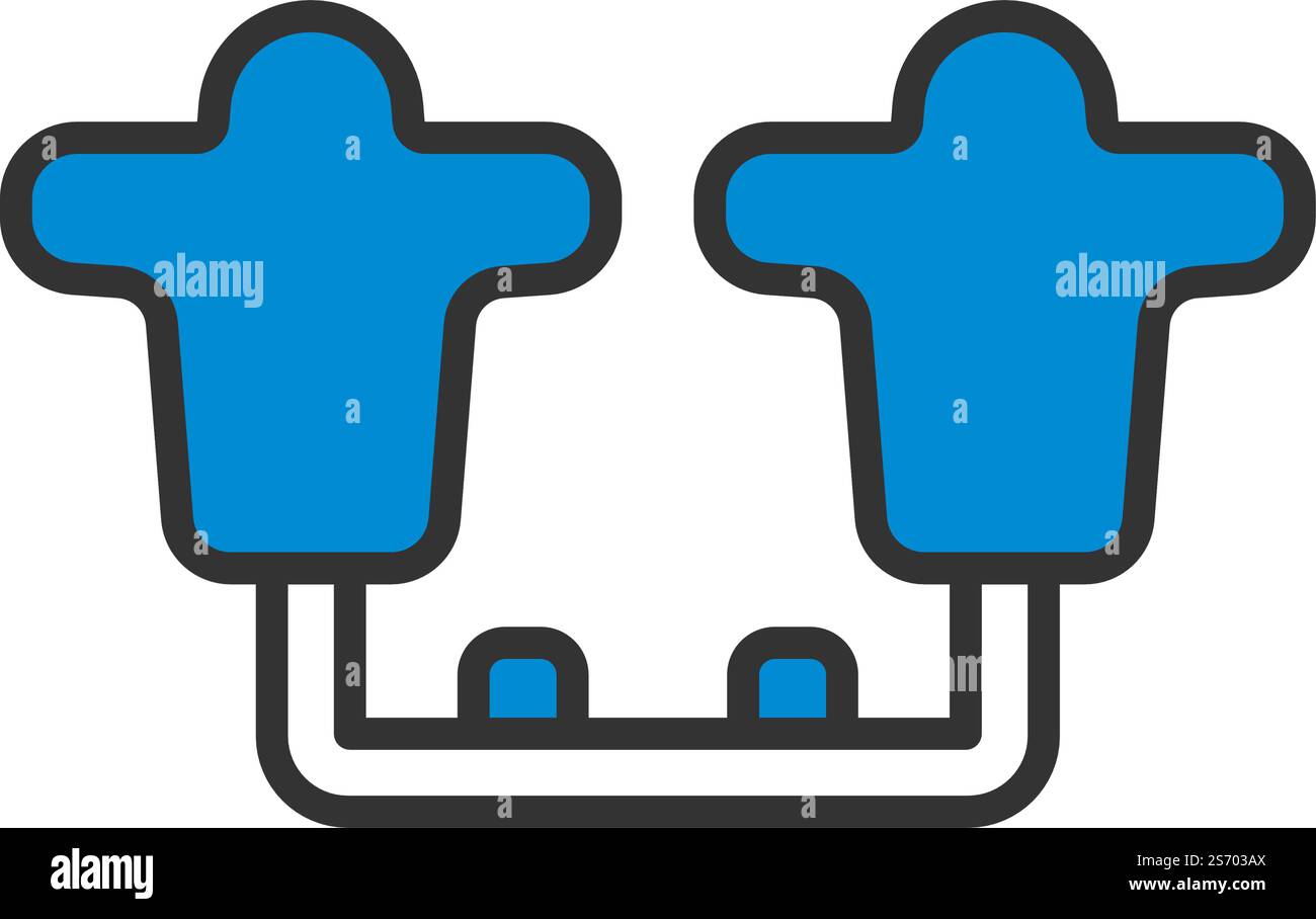 American Football Tackling Sled Icon. Editable Bold Outline With Color ...