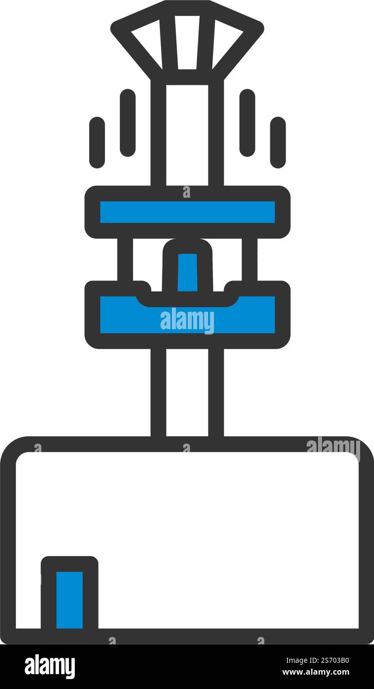 Free-fall Ride Icon. Editable Bold Outline With Color Fill Design ...