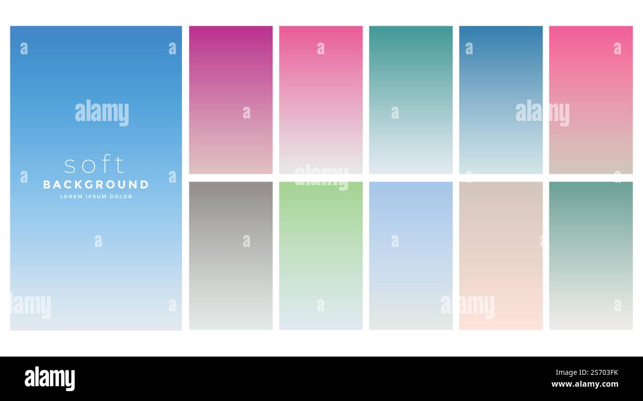 soft gradients colors swatch set Stock Vector Image & Art - Alamy