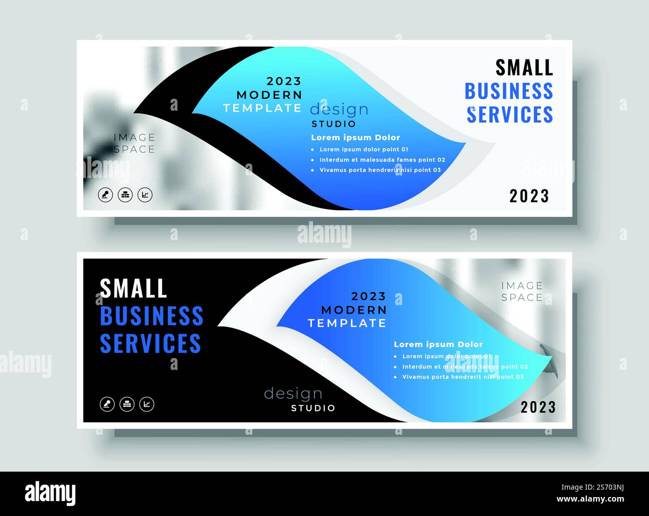 stylish blue business banner design template Stock Vector Image & Art ...