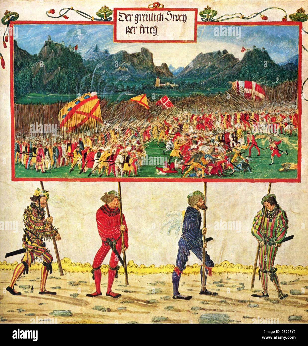 painting by Albrecht Altdorfer - Triumphal procession of Emperor ...