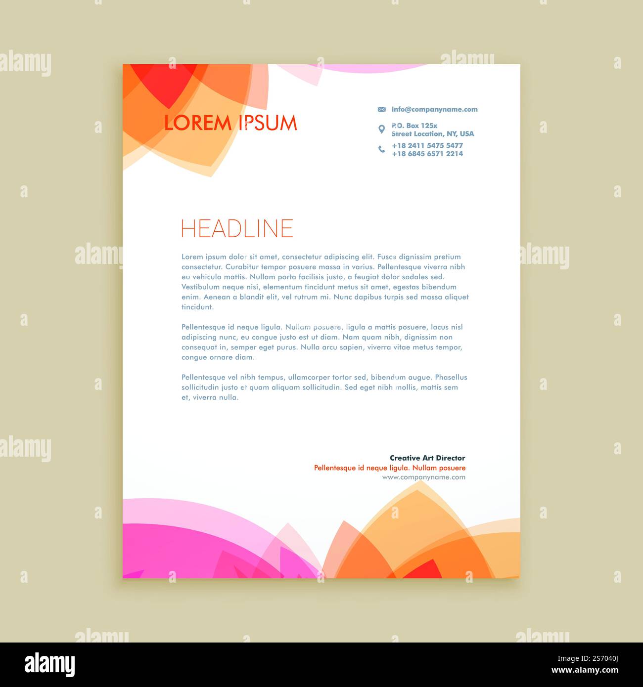 beautiful letterhead design Stock Vector Image & Art - Alamy