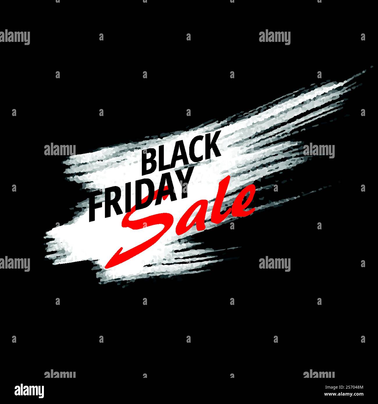 white paint stroke on black background for brack friday Stock Vector Image & Art - Alamy