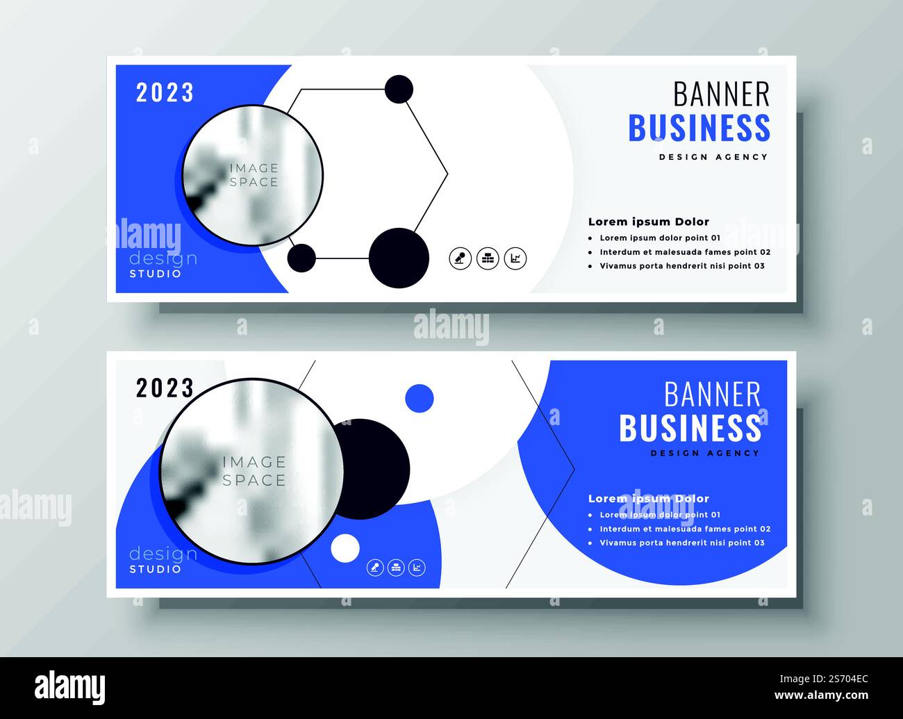 modern professional blue business presentation banner design Stock ...