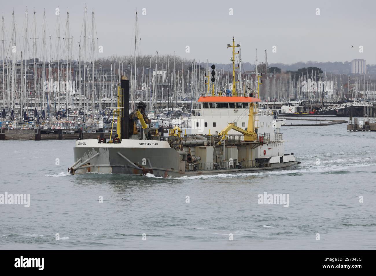 The Netherlands registered trailing suction hopper dredger TSHD SOSPAN ...
