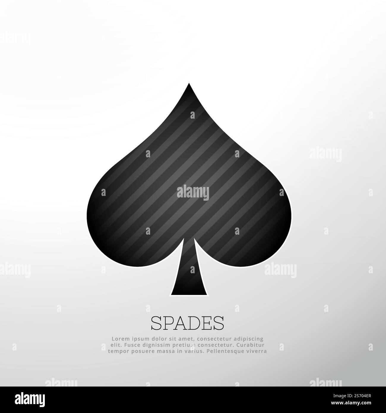 spades symbol design isolated on white background Stock Vector Image ...