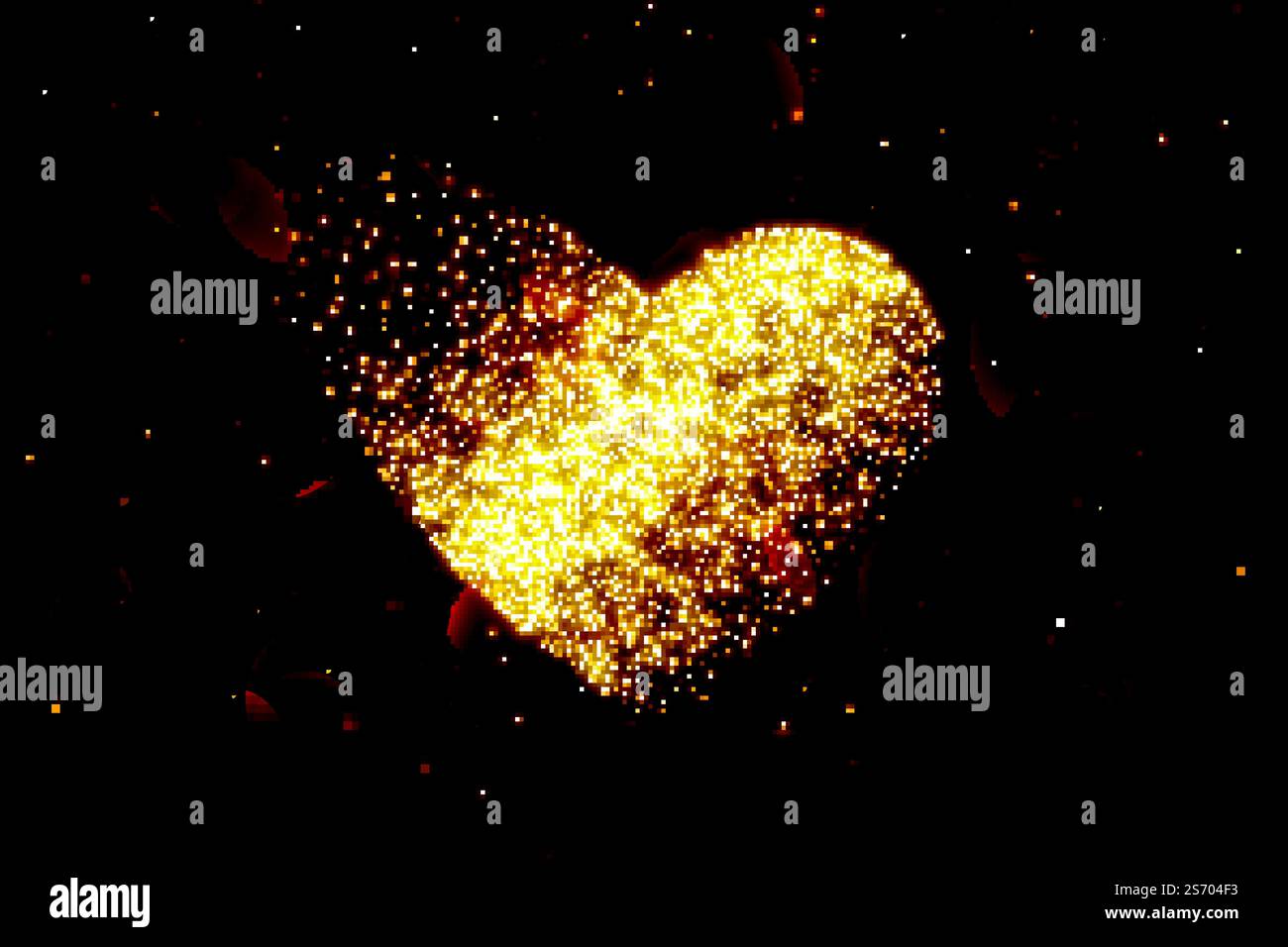 shiny particle hearts background for valentines day Stock Vector Image ...