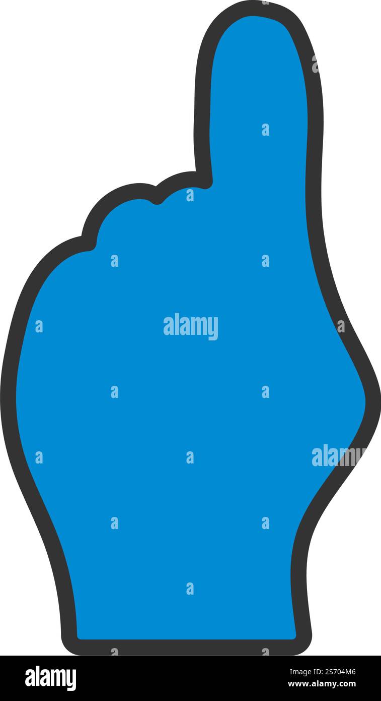 American Football Foam Finger Icon. Editable Bold Outline With Color ...