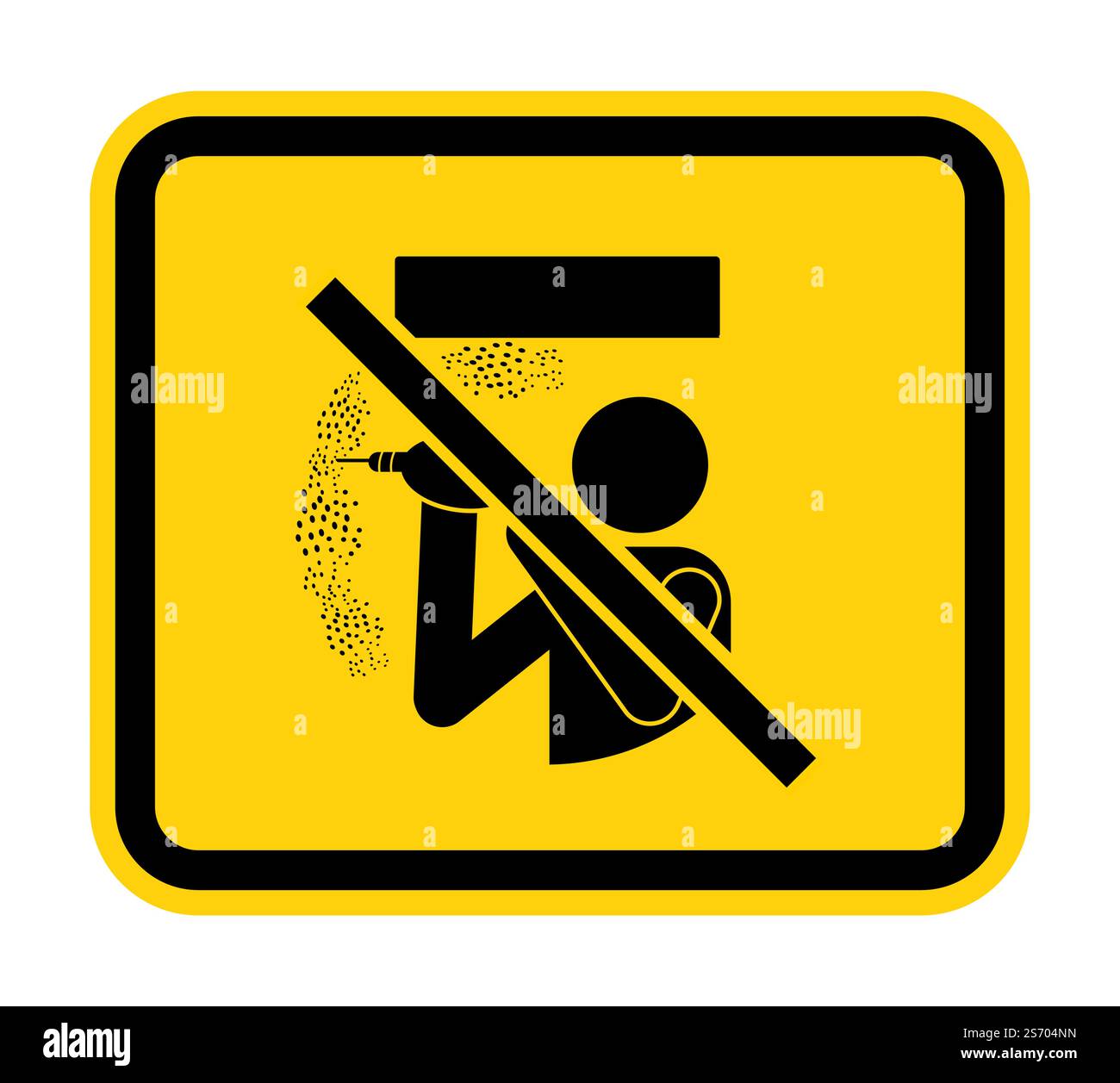 Caution Safety Label,Asbestos Dust Hazard, Cancer And Lung Disease ...