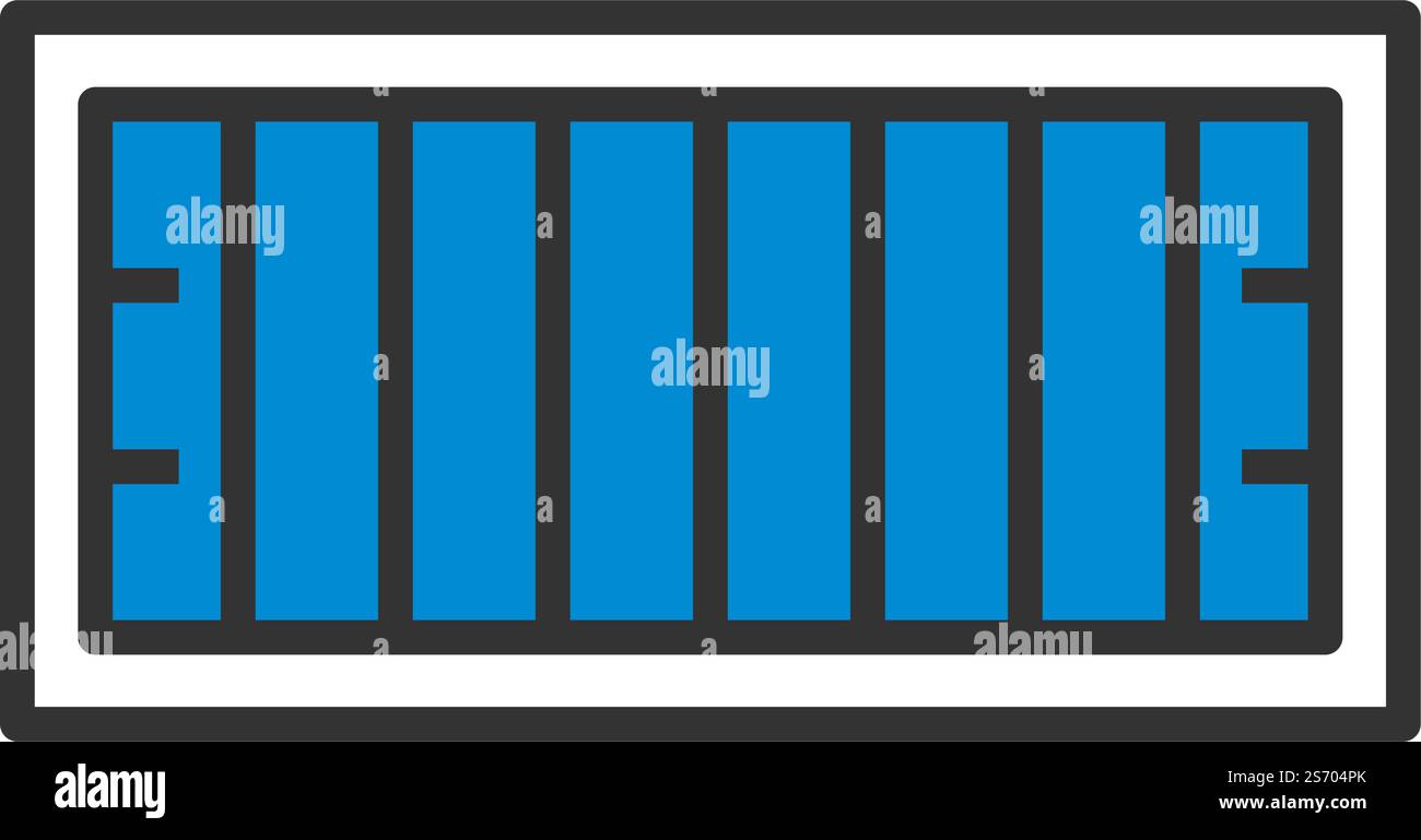 American Football Field Mark Icon. Editable Bold Outline With Color ...