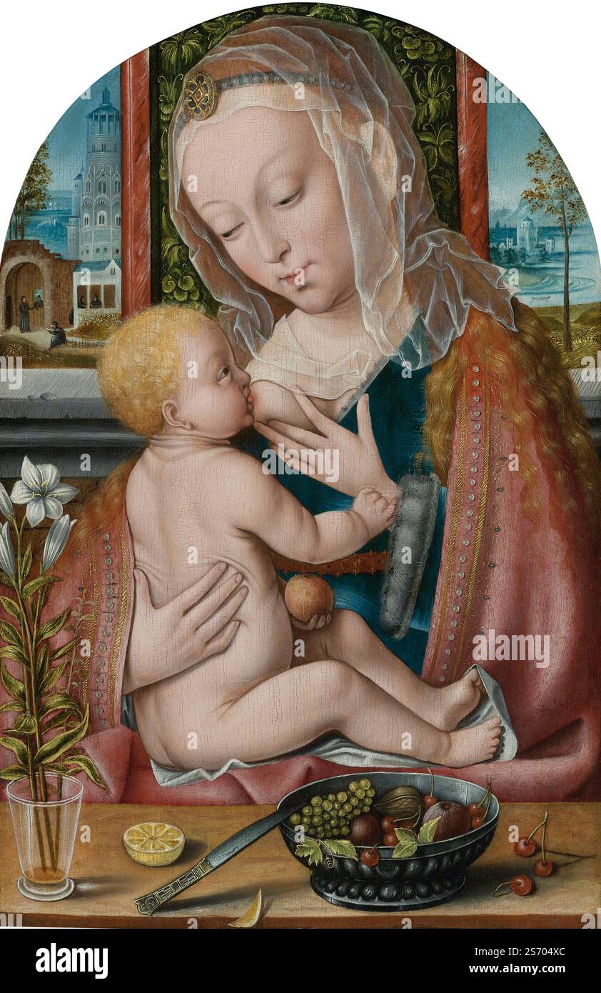 Madonna and child Circle of Joos van Cleve 1520 Stock Photo - Alamy