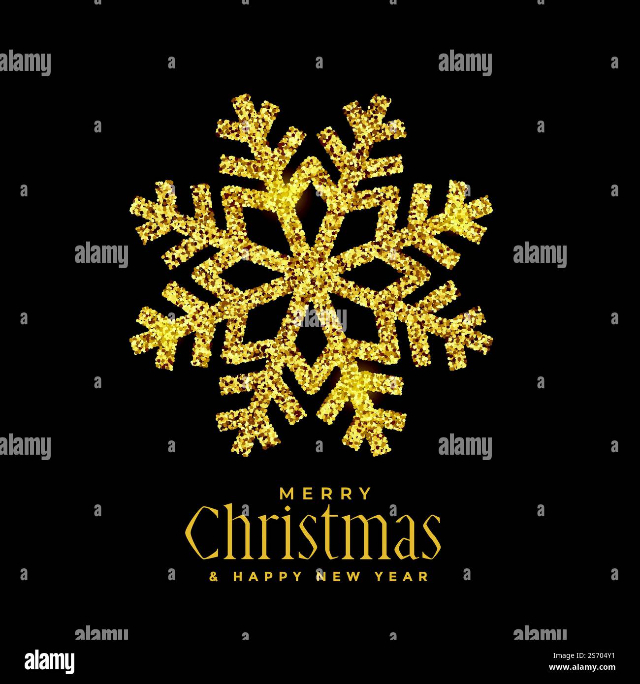 golden glitter snowflakes christmas background Stock Vector Image & Art ...