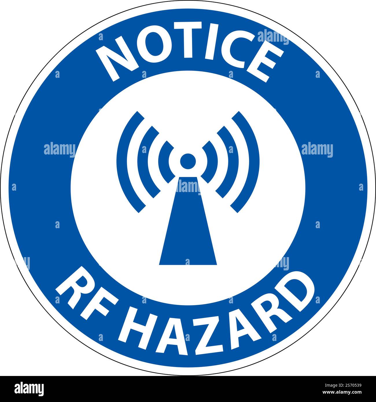 Notice RF Hazard Sign On White Background Stock Vector Image & Art - Alamy