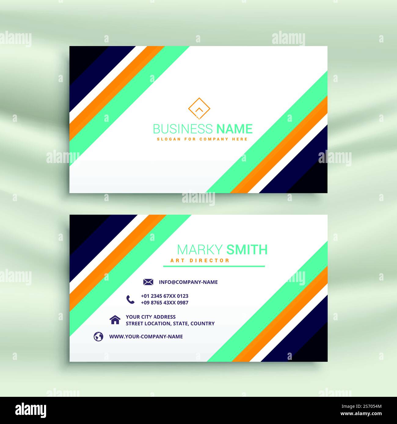 stylish modern line business card design Stock Vector Image & Art - Alamy