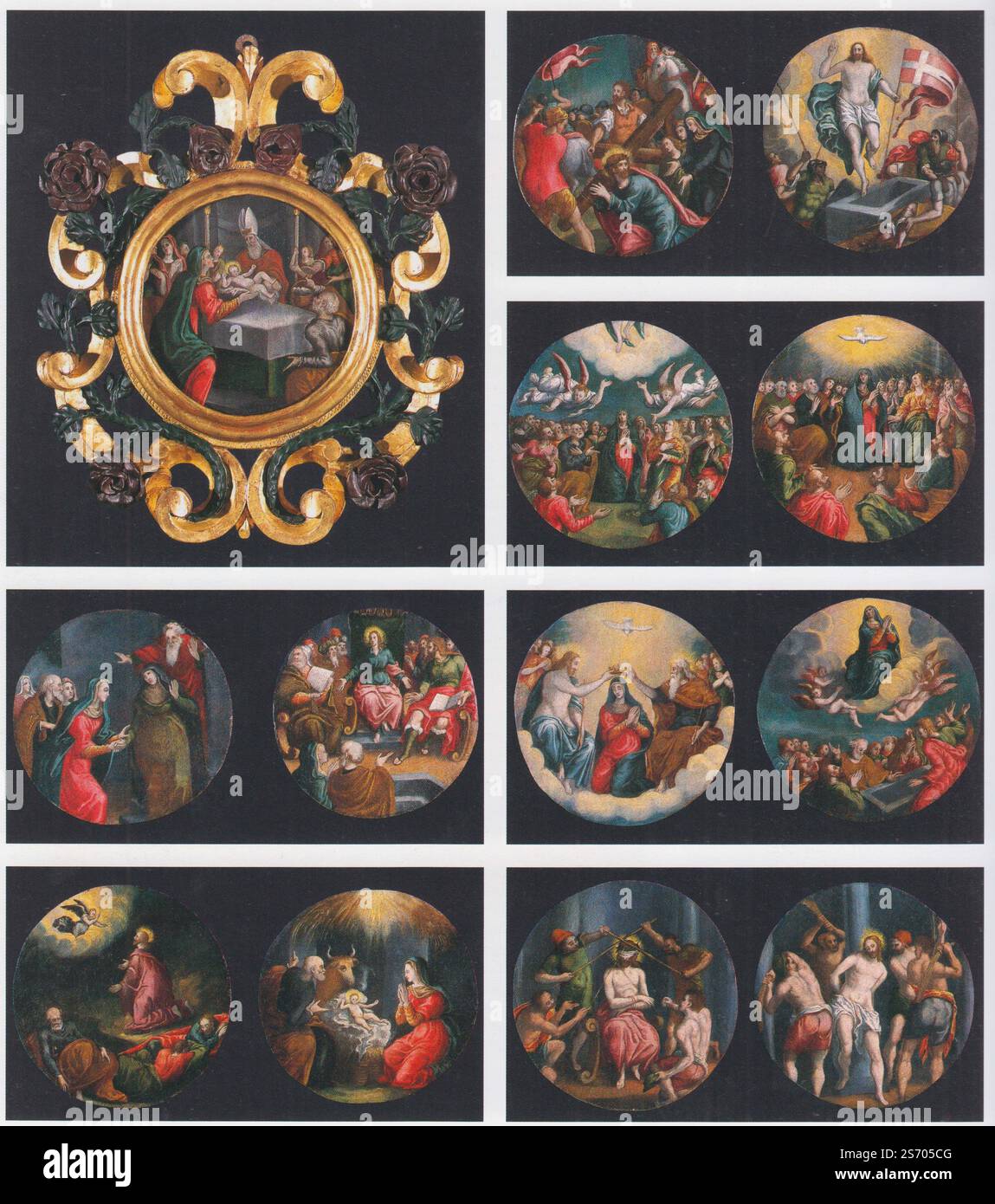 Rosary - painting by Ercole Ramazzani, 1571 circa Stock Photo - Alamy