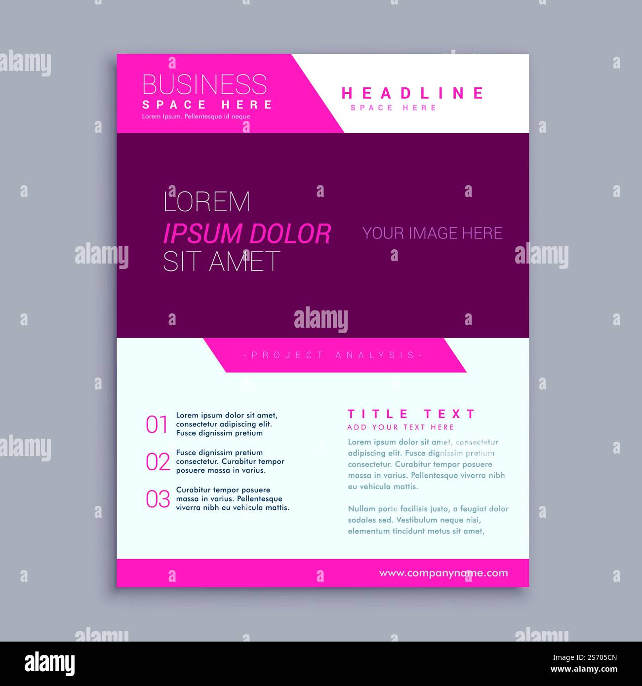 pink brochure flyer design template in geometric shape Stock Vector ...