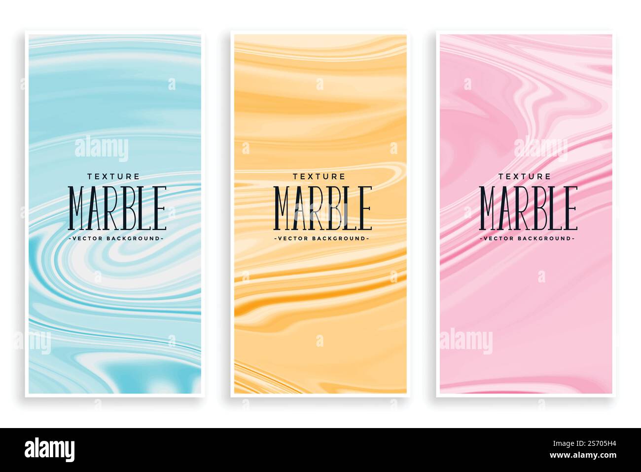 abstract pastel colors marble texture banners set Stock Vector Image ...