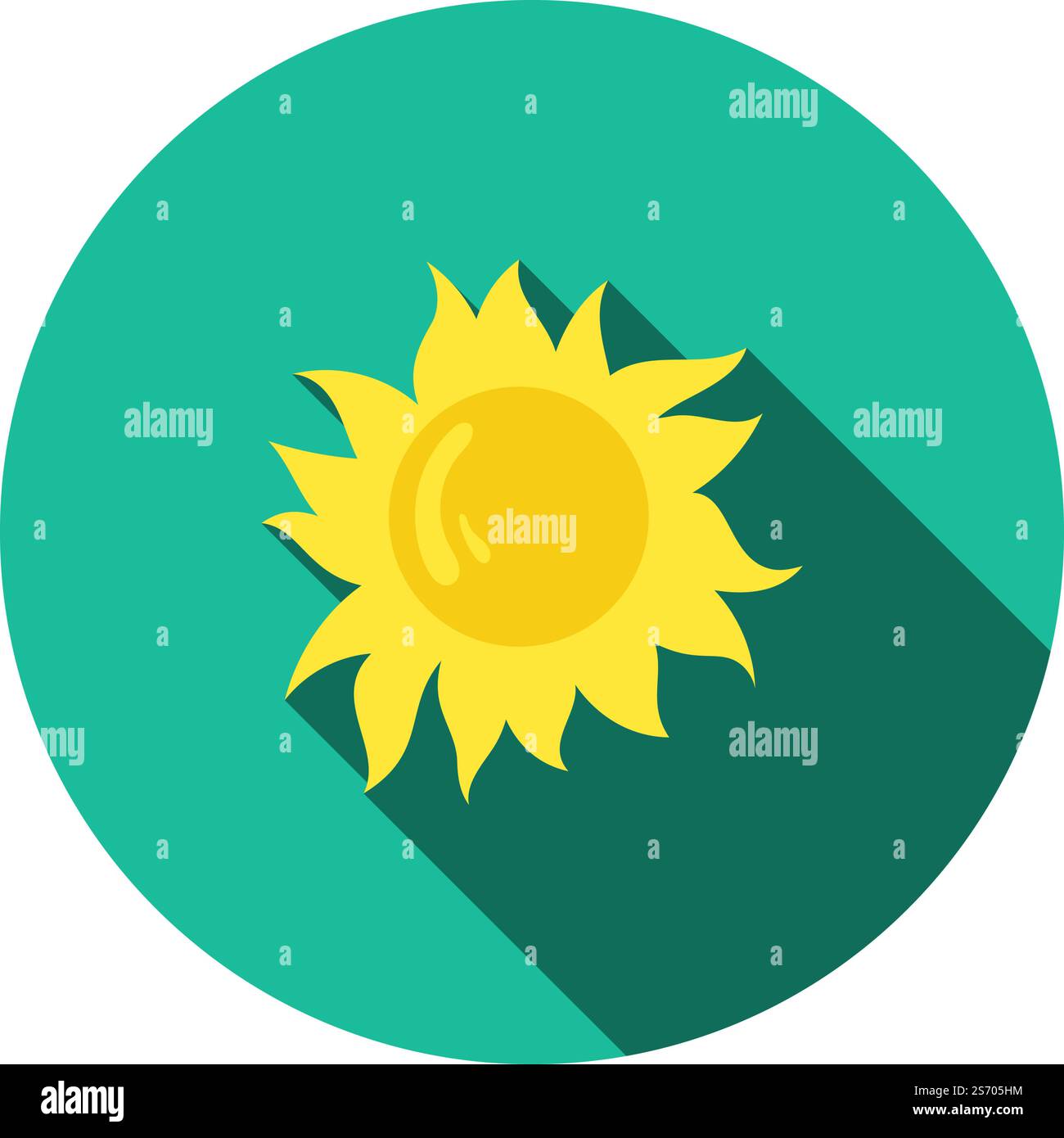 Sun Icon. Editable Bold Outline With Color Fill Design. Vector ...