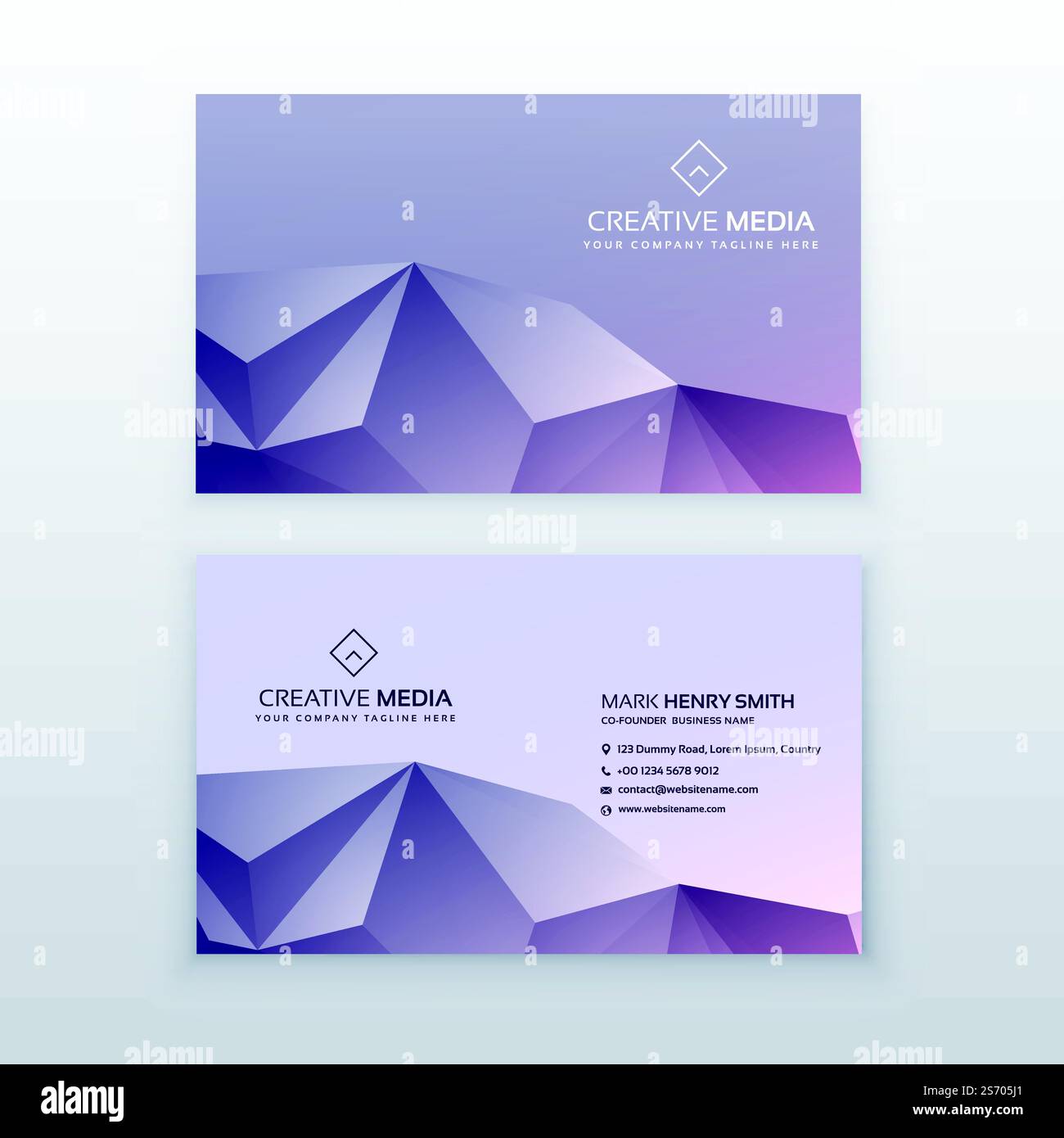 creative low poly business card design Stock Vector Image & Art - Alamy