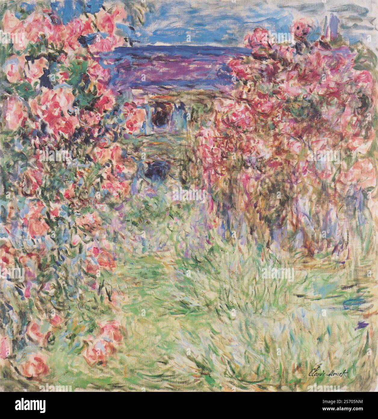 The House among the Roses ca. 1918 painting by Claude Monet Stock Photo ...