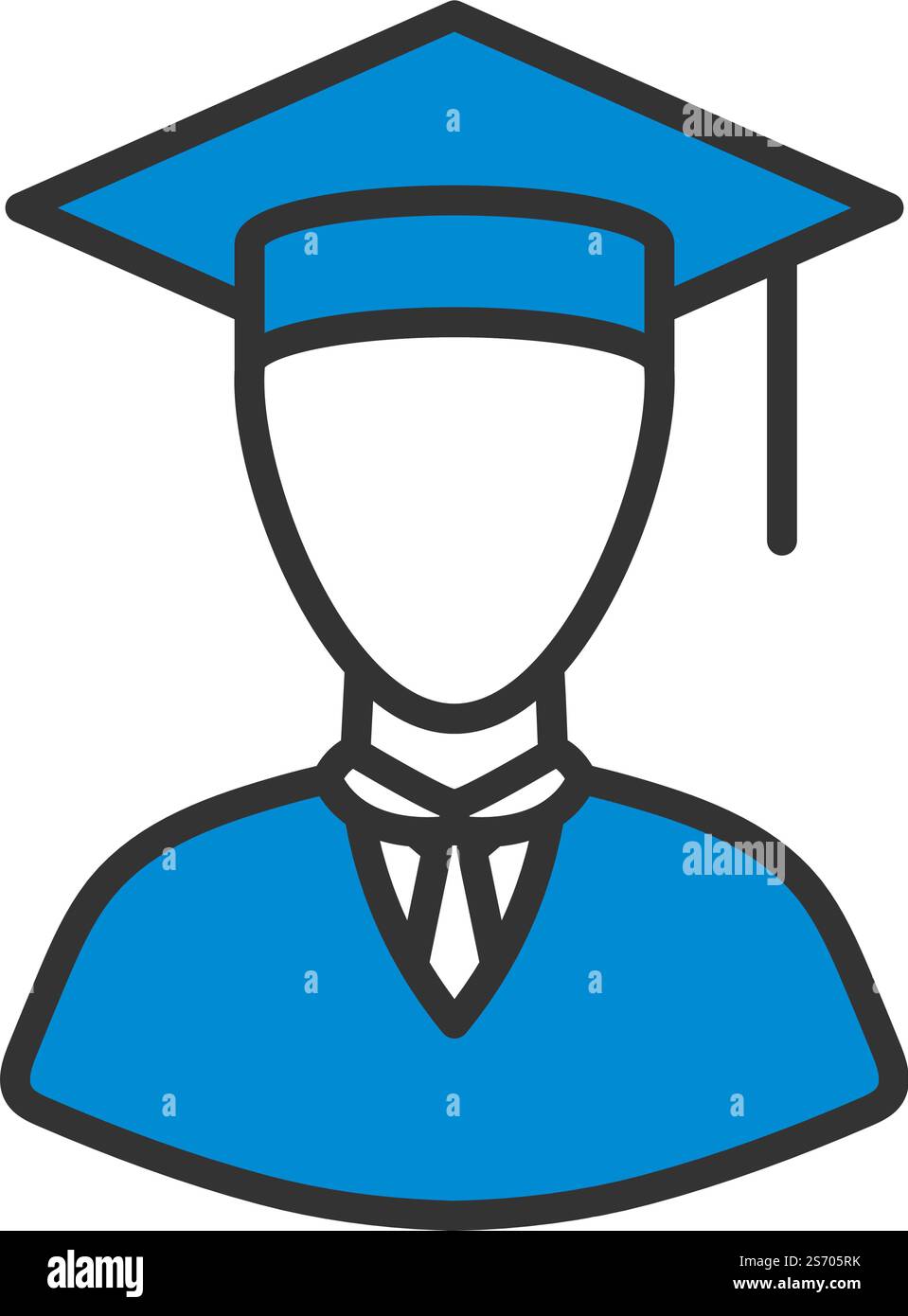 Lawyer Man Icon. Editable Bold Outline With Color Fill Design. Vector ...